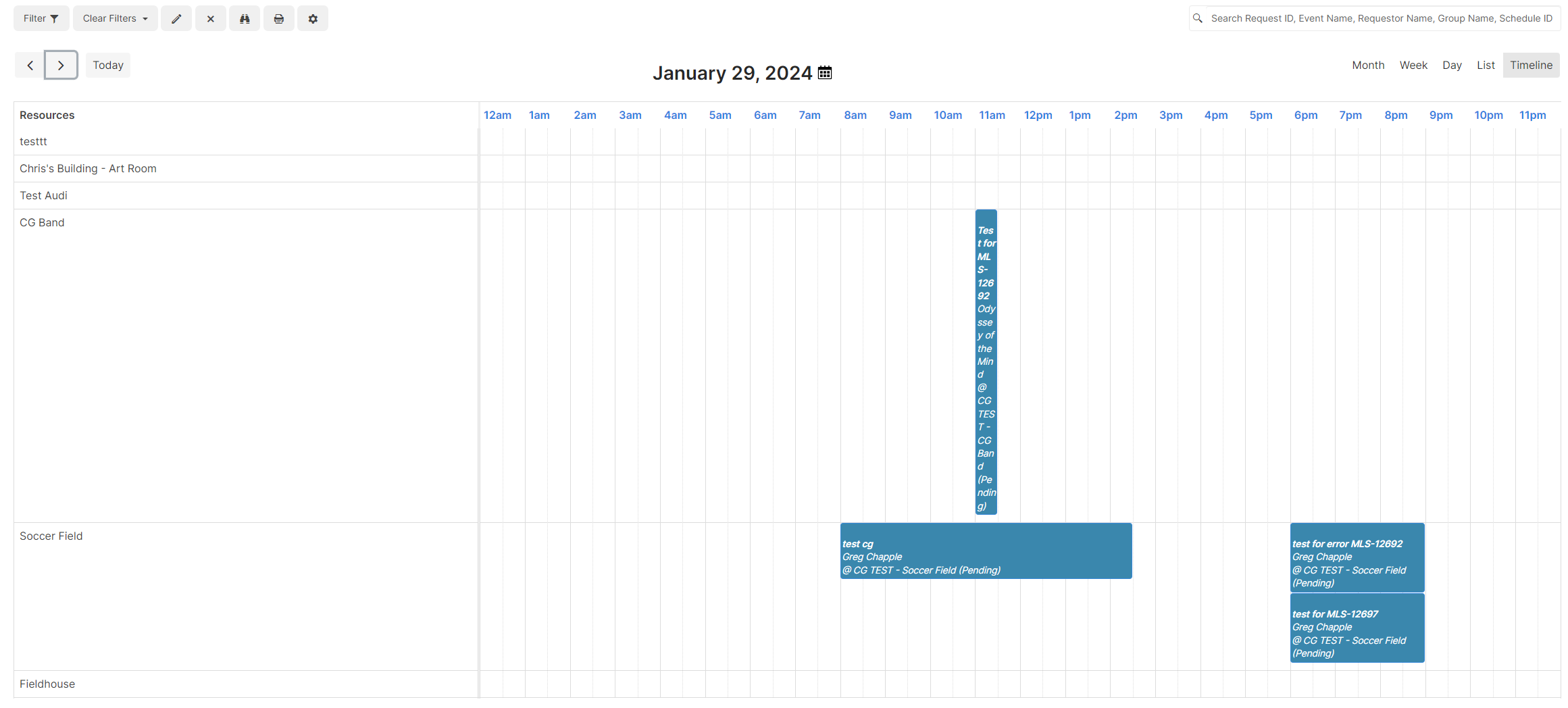 Viewing the Calendar – ML Schedules